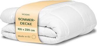 Wendre Sommerdecke 155x220 cm- Ultraleichte 150 GSM Decke für den Sommer - Dünne Mikrofaser Steppdecke - Oeko-TEX Zertifiziert - Allergiker Bettdecke 155x220