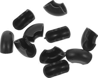Hemobllo 10 St&uuml;ck Stuhlbeinkappen Kunststoff Rohrschellen Schutzkappen Stuhlf&uuml;&szlig;e Bodenschoner Schwarz 10mm Innenma&szlig; f&uuml;r Hartholzb&ouml;den M&ouml;belgleiter