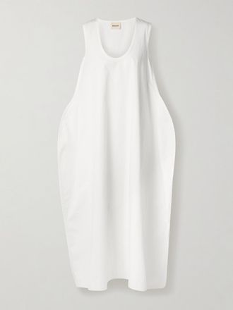 Khaite Coli Midikleid Aus Baumwollpopeline - Wei&szlig;
