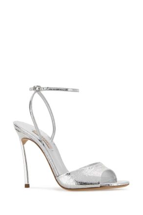 Casadei Womens Silver Leather Edition Sandals Argento Sandali