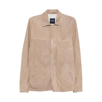 Barba Homme, Vestes, Beige, Taille: L Tyler Suede Jacket