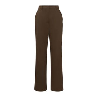 Max Mara Baumwollsatin-Hose - - Trousers - Damen - Braun - 2XS