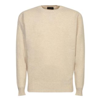 Dell'Oglio Gc3Ml Wc7R 931 Rundhals-Pullover - - Knitwear - Herren - Beige - XL