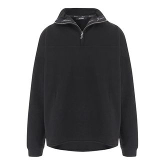 Jacquemus Homme, Sweatshirts et sweats &agrave; capuche, Noir, Taille: 2XL Rond Carr&eacute; SweaT-shirt avec Col Montant et Zip