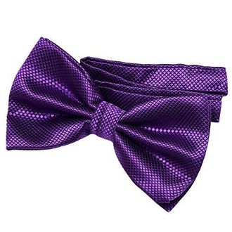 DonDon Noeud papillon pour homme 12 x 6 cm avec crochet déjà lié et réglable - violet
