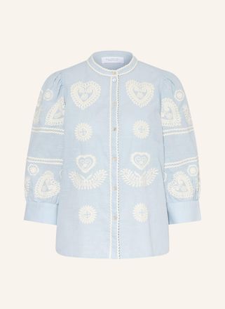 Rich & Royal Bluse Mit 3/4-Arm blau