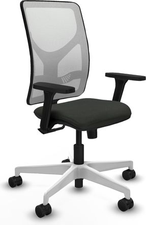 Piqueras y Crespo Schwarzer Schreibtischstuhl mit 3D-Armlehnen, h&ouml;henverstellbare Lendenwirbelst&uuml;tze, ausgestattet mit 3 Positionen und Schneideschaum, mit Rollen von 6