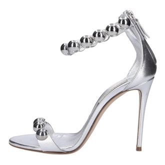Casadei Femme, Chaussures, Gris, Taille: 37 EU Sandales en Cuir et Clous