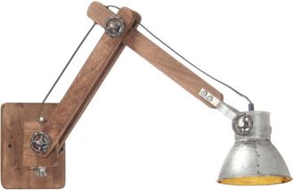 vidaXL Lampe murale Style industriel Argent&eacute; Rond E27 Vidaxl
