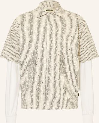 Woodbird Woodbird Kurzarm-Hemd Wbwang Comfort Fit Aus Lochspitze beige