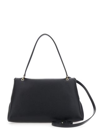 Ferragamo Womens Shoulder Bag Black Leather Calf