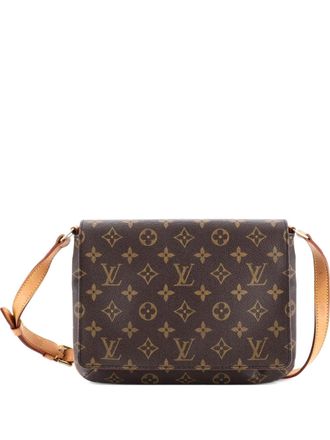 Louis Vuitton Musette Tango Handbag Monogram Canvas shoulder bag - Marron