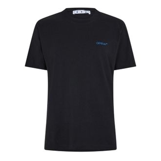 Off-white Off White - T-Shirt f&uuml;r Herren, Baumwolle, Regul&auml;r (Schwarz/Blau)