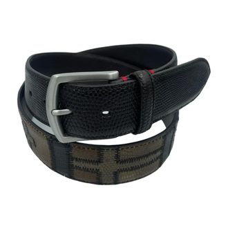 Paolo Vitale unisex, Accessoires, Brun, Taille: 100 CM Ceinture Motif Drapeau