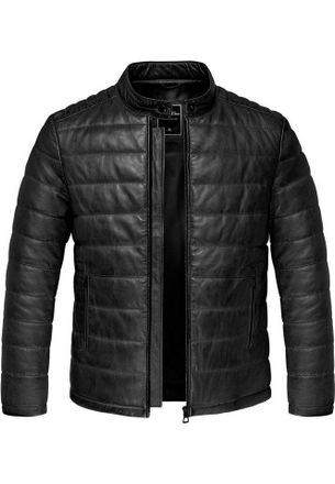 Amaci & Sons Lederjacke ELOY Lederjacke Herren Bomber Puffer Lederjacke