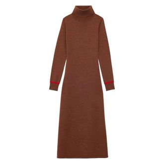 Ines De La Fressange Femme, Robes, Brun, Taille: 38 FR Robe Col Roul&eacute; Divine