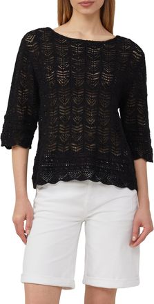 s.Oliver Ajour-Strickpullover mit 3/4-Ärmeln