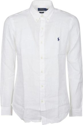 Polo Ralph Lauren Homme, Chemises, Blanc, Taille: XL Long Sleeve Sport Slim Shirt