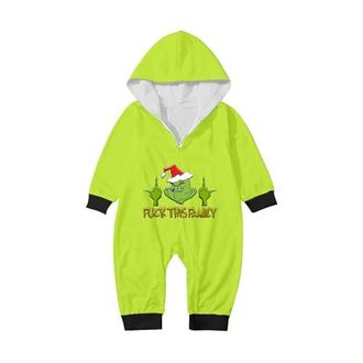 Generic Le Grinch Pyjama Noel Famille De Grinch Ensemble Garcon Femme Noël Coton Couple Assorti Homme Hiver Costume Ensembles Bebe Chaud Et Doux Adulte Pull E
