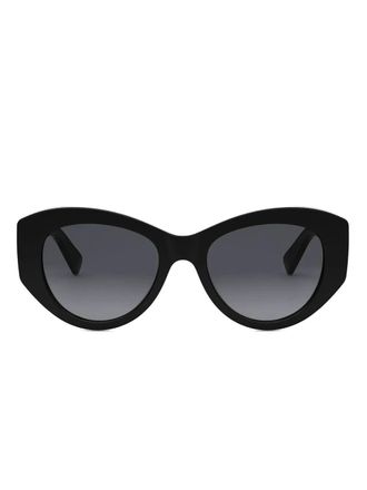 Bulgari lunettes de soleil Tubogas &agrave; monture ovale - Noir