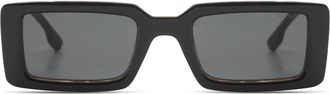 Komono Malick Black Tortoise Unisex Rechteckige Tritan-Sonnenbrille f&uuml;r Damen und Herren mit UV-Schutz und kratzfesten Gl&auml;sern