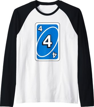 Uno Halloween Blue 4 Karte Raglan