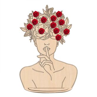 Generic Blumenst&auml;nder - Holzst&auml;nder f&uuml;r das Gesicht der Mutter, 18 x 9 x 10 cm, auff&auml;lliger -Display-Rahmen | keine enthalten, dekorativer f&uuml;r Wohnzimmer, Ess