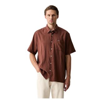 Barbour Kingswood Ripstop Short-Sleeve Shirt - Homme - Chemises - Brun - Taille: XL