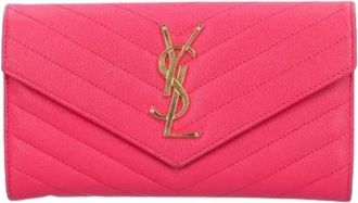 Saint Laurent Portefeuille long vintage doccasion - Femme - Pre-owned - Rose - Taille: ONE Size