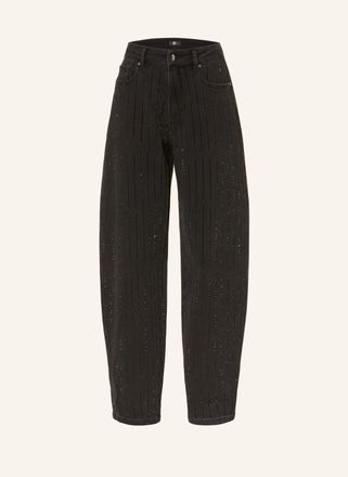Riani Riani Barrel Jeans Mit Schmucksteinen schwarz
