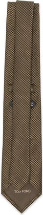 Tom Ford Houndstooth Silk Necktie - Brown