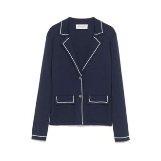 Ermanno Scervino Gestrickter Blazer Jacke - - Jackets - Damen - Blau - 2XS