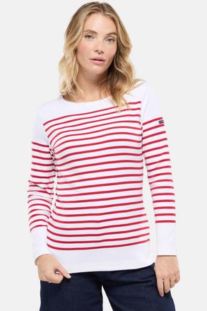 Armor Lux Damen Matrosenshirt Amiral Armor Lux Wei&szlig; Rot Streifenshirt