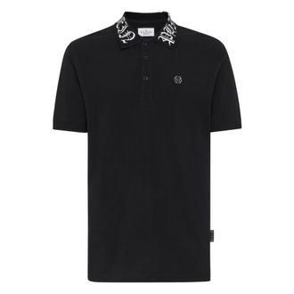Philipp Plein Polo Slim Fit SS - Homme - Tops - Noir - Taille: 2XL