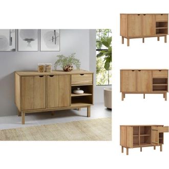 vidaXL Vidaxl - Sideboard otta 114x43x73,5 cm Massivholz Kiefer - Holz Sideboard - Kiefernholzm&ouml;bel - Wohnzimmerm&ouml;bel - Sideboard Mit Schubladen