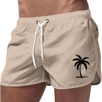 Generic Short de bain hawa&iuml;en &agrave; s&eacute;chage rapide pour homme avec poches, kaki, 3XL