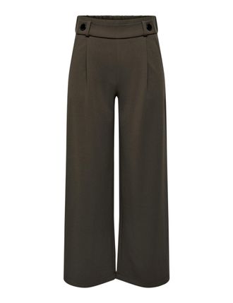 Jacqueline de Yong Damen Marlene Hose Weit Geschnitten Schlupf Stoffhose GEGGO New Long Culotte Flare Pants, Farben:Braun, Größe:XXS / 34L