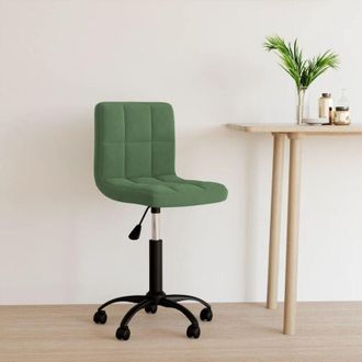 vidaXL Chaise pivotante de bureau Vert fonc&eacute; Velours vidaXL