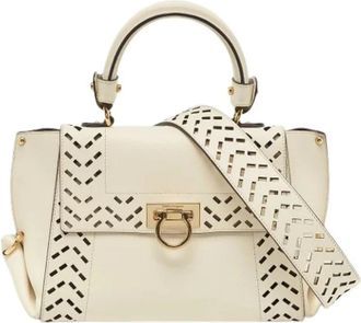 Ferragamo Sac &agrave; main en cuir doccasion - Femme - Pre-owned - Beige - Taille: ONE Size
