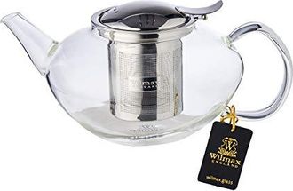 Wilmax England Wilmax WL-888805/A Borosilikatglas Teekanne, 1050mL Kapazität