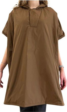 Meimeij Femme, Vestes, Brun, Taille: 38 FR Cape &agrave; Capuche et Ceinture