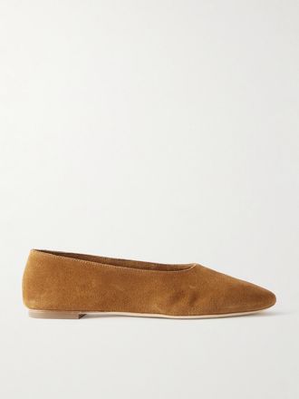 Staud Ballerines En Daim Alba - Marron