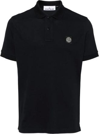 Stone Island Homme, Tops, Bleu, Taille: XL Cotton SS Polo