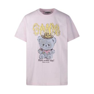 Ganni Damen, Oberteile, Rosa, LGr&ouml;&szlig;e