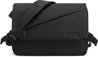 Generic Garhomtur Sac &agrave; bandouli&egrave;re en nylon pour homme - Grande capacit&eacute; - &Eacute;tanche - Pour les voyages daffaires, le travail, les r&eacute;unions, Noir, one size