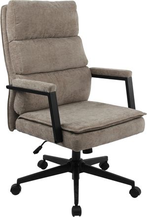 MID.YOU Mid.you Chefsessel, Beige, Metall, Kunststoff, Textil, Drehkreuz, 58x110-120x62 cm, inklusive Armlehnen, Arbeitszimmer, B&uuml;rost&uuml;hle, Drehst&uuml;hle