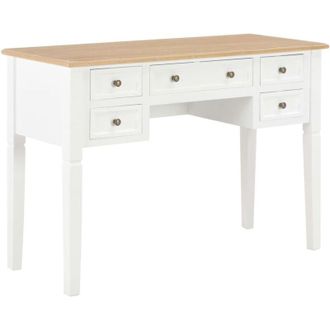 vidaXL Vidaxl - Bureau Blanc 109,5 x 45 x 77,5 cm Bois