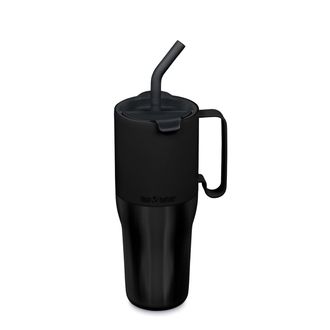 Klean Kanteen Rise Thermosbecher aus Edelstahl, mit Flip Lid Deckel,Trinkhalm und praktischem Griff, in der Farbe Schwarz, Fassungsverm&ouml;gen: 1020 ml, 1011613