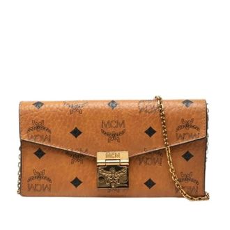 MCM Portefeuille &agrave; cha&icirc;ne Pre-owned - Femme - Pre-owned - Brun - Taille: ONE Size