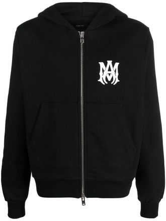 Amiri hoodie zipp&eacute; &agrave; logo imprim&eacute; - Noir